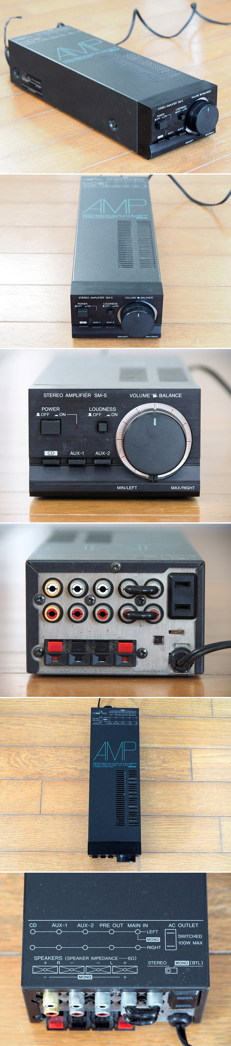 【中古】SHARP SM-5 シャープ製小型プリメインアンプ ジャンク扱いの落札情報詳細 - Yahoo!オークション落札価格検索 オークフリー